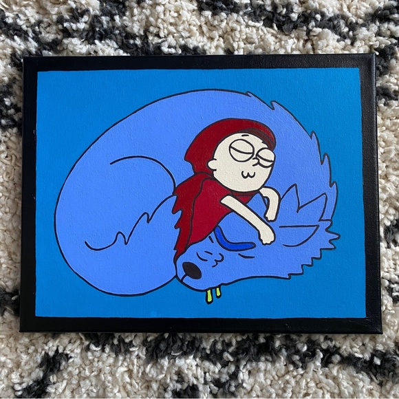 Wall Decor | Rick And Morty Little Red Riding Hood Handmade Art ...